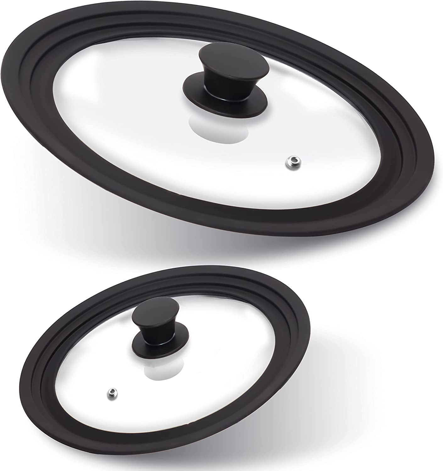 Silicone Universal Lid for Pots, Pans and Skillets - Tempered Glass ...