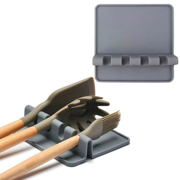 Zulay Holder Cooking Utensil Rest with Drip Pad, Multiple Utensils BPA ...