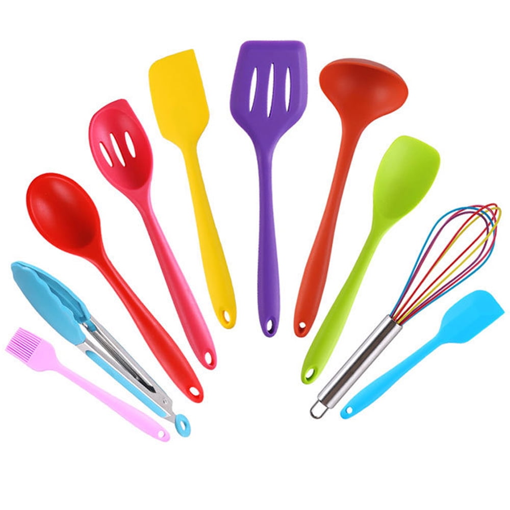 Silicone Utensil Set, Heat Resistant Non-Melting Tools For Baking ...