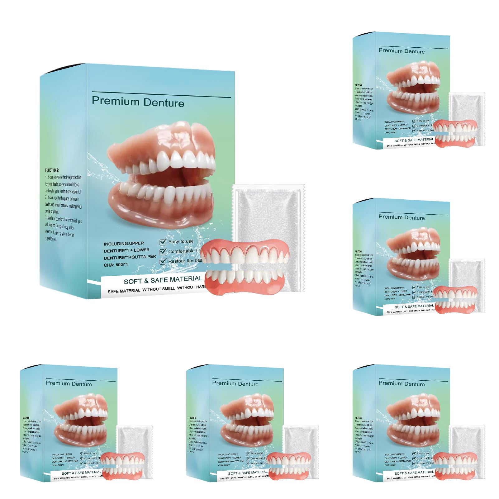 Silicone Veneers Dentures Sets, Veneers Teeth for Womenand Men, Upper ...