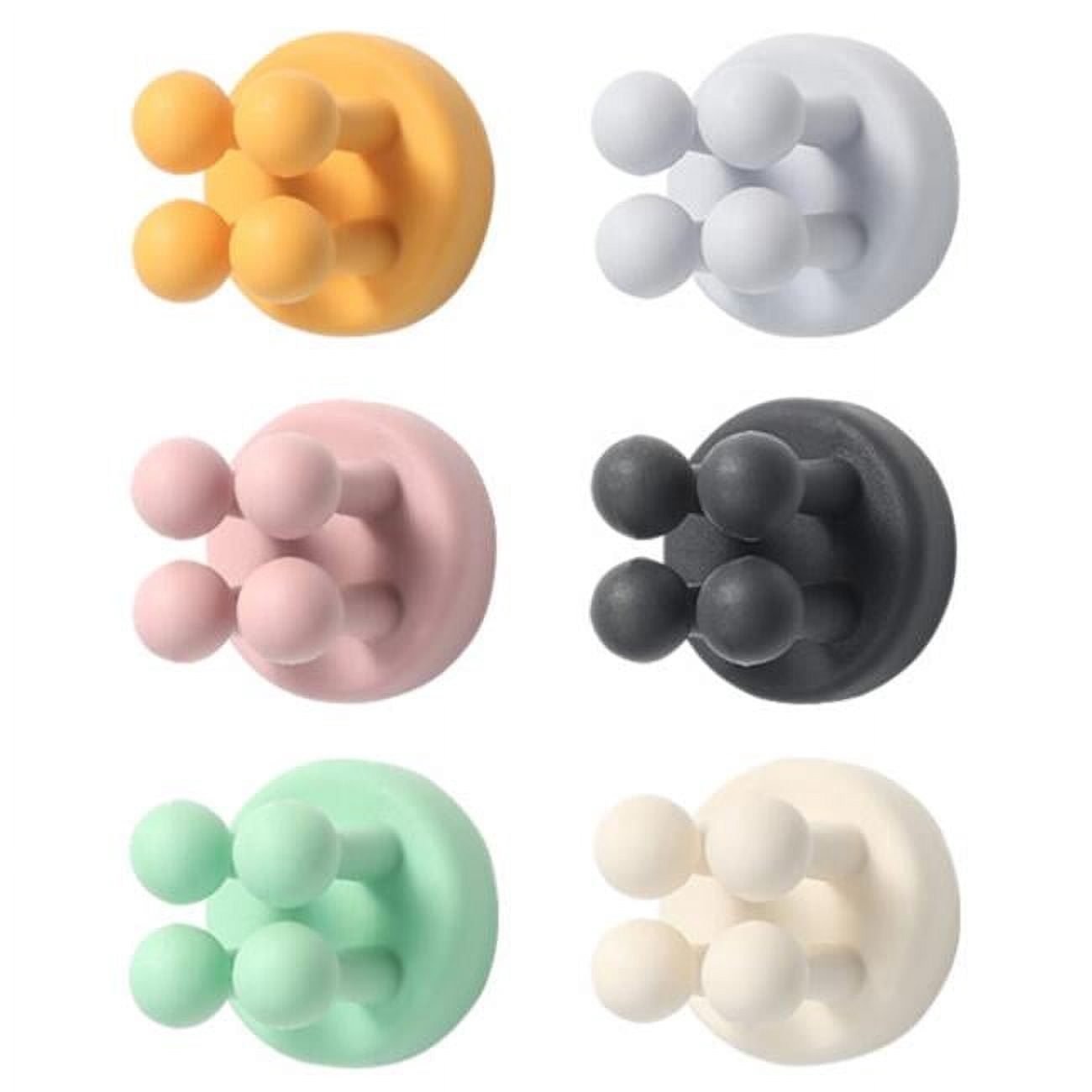 Easy Mount Silicone Wall Hooks 5 Pack for Small Things, Kitchen Sticky ...