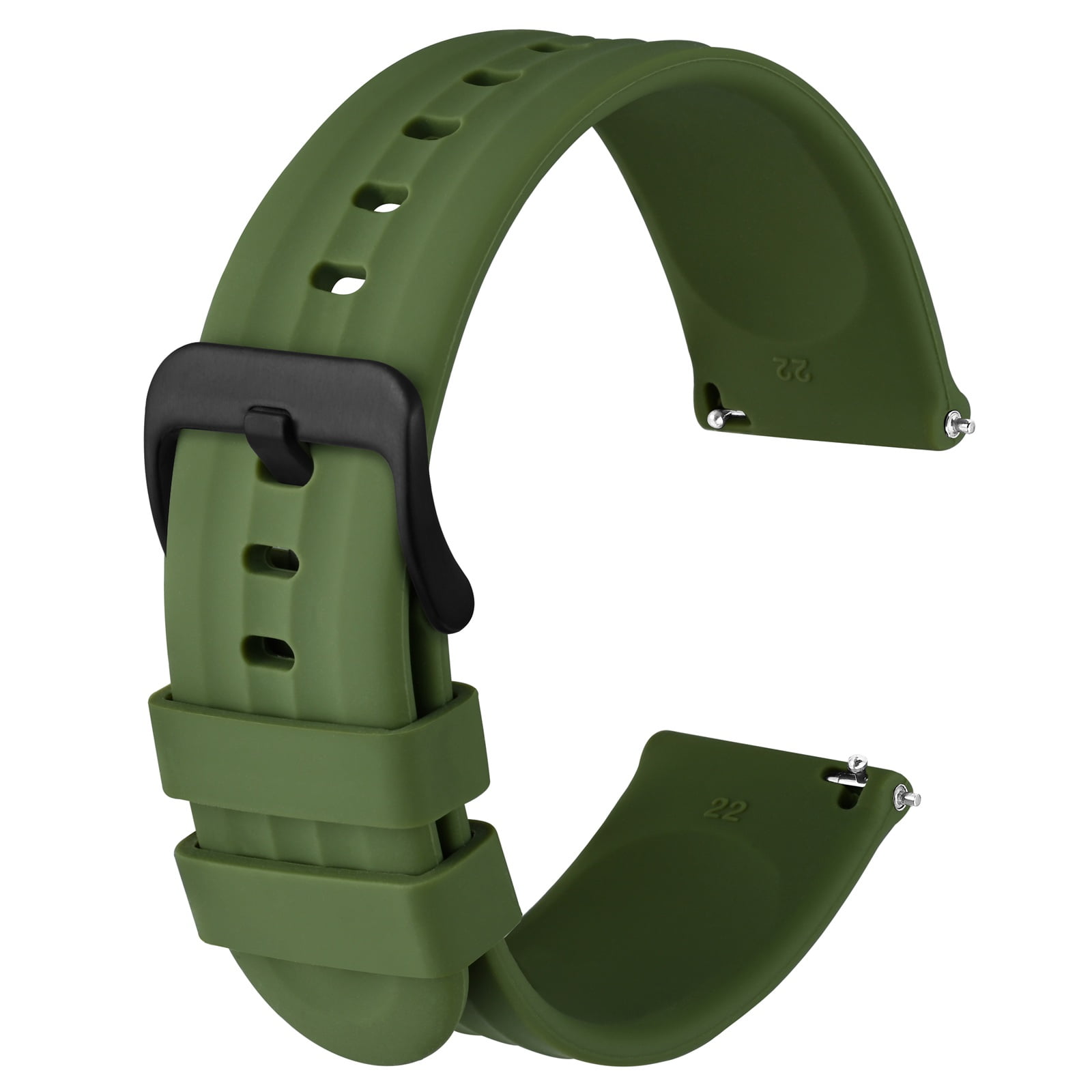 Silicone Watch Straps 20mm Quick Release Rubber Replacement Bands for ...