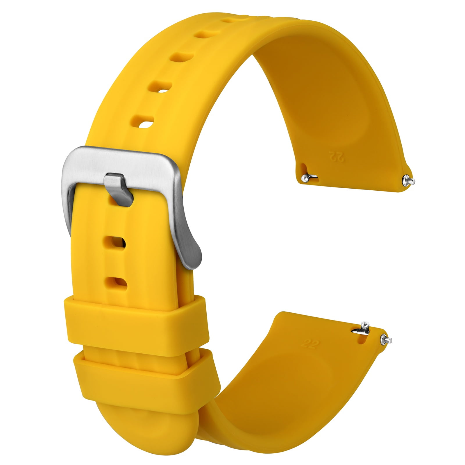 Silicone Watch Straps 21mm Quick Release Rubber Replacement Bands for ...