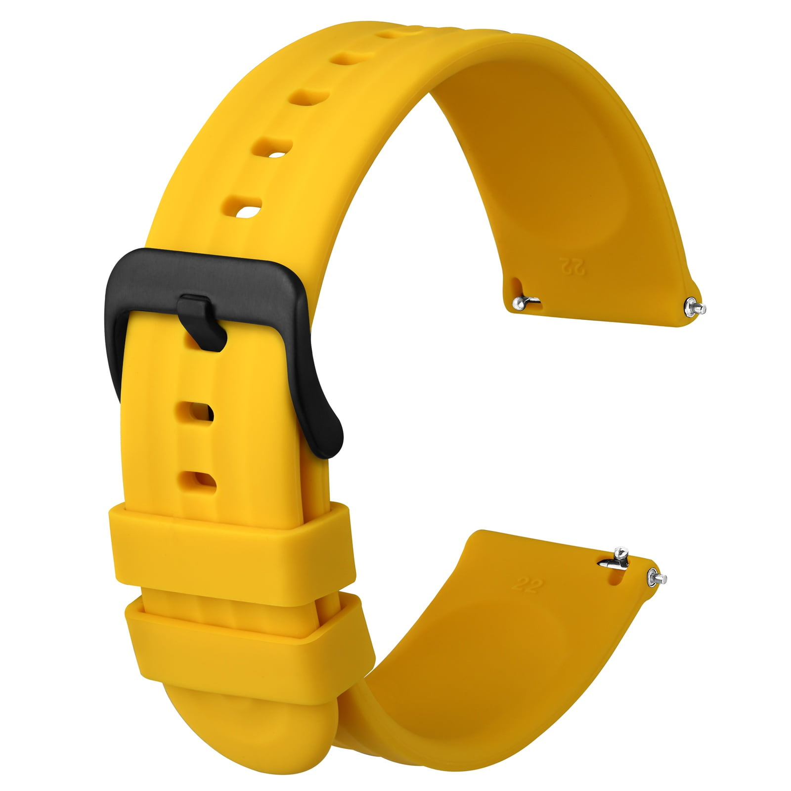 Silicone Watch Straps 22mm Quick Release Rubber Replacement Bands for ...