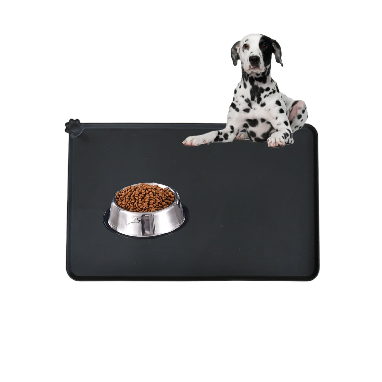 PERCEN Silicone Waterproof Pet Food Mat, 18.5 x 11.8 Inches, FDA Grade ...