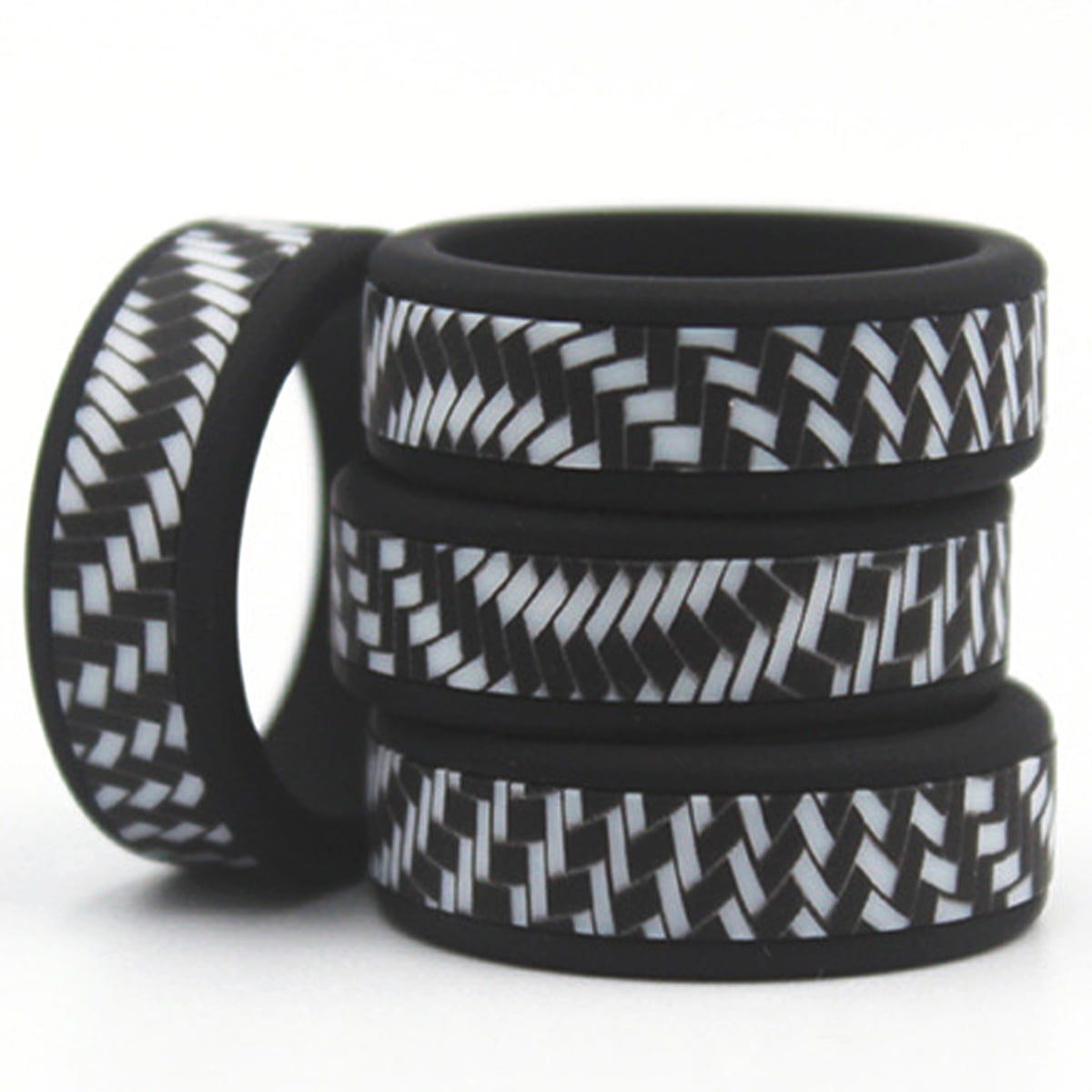 Silicone Wedding Bands Men, Breathable Design Silicone Rings for Men ...