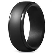 Rinfit Silicone Wedding Ring for Men - Soft Rubber Wedding Band ...