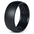 Rinfit Silicone Wedding Ring for Men, Black Step Edge Design ...