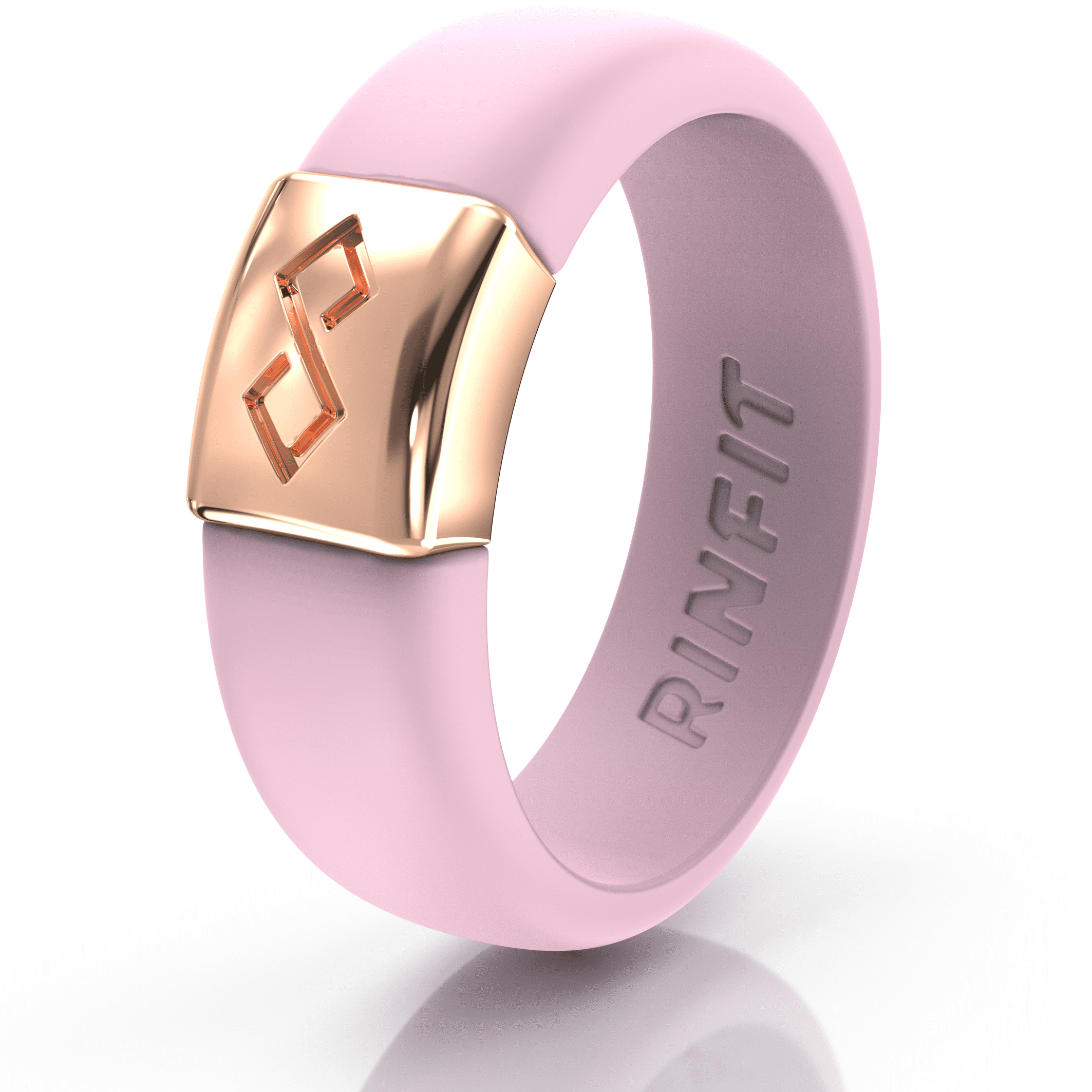 Silicone Wedding Rings for Women by Rinfit - Metal Infinity - Pink with ...