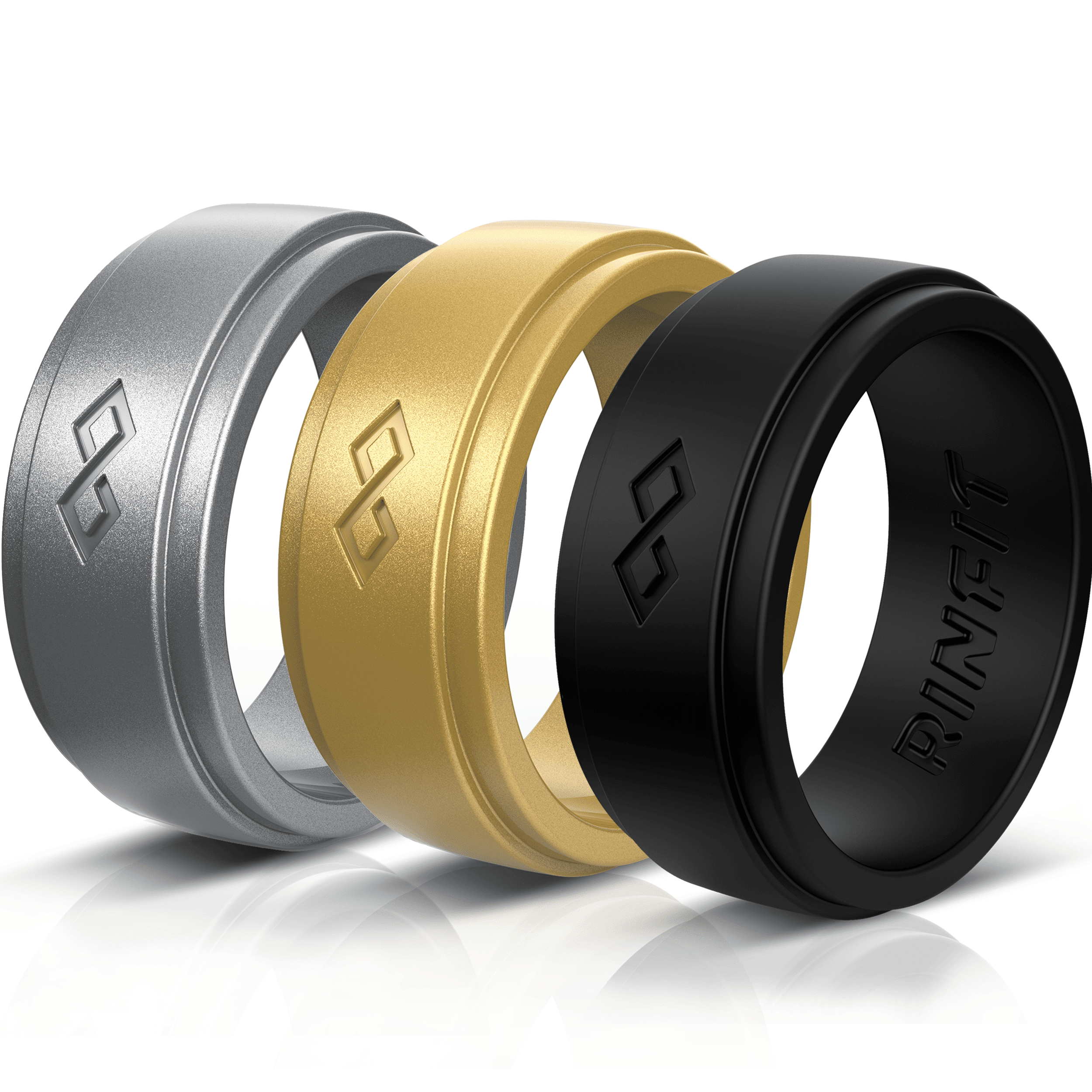 Silicone Wedding Rings for Men by Rinfit. Infinity Collection Rubber ...