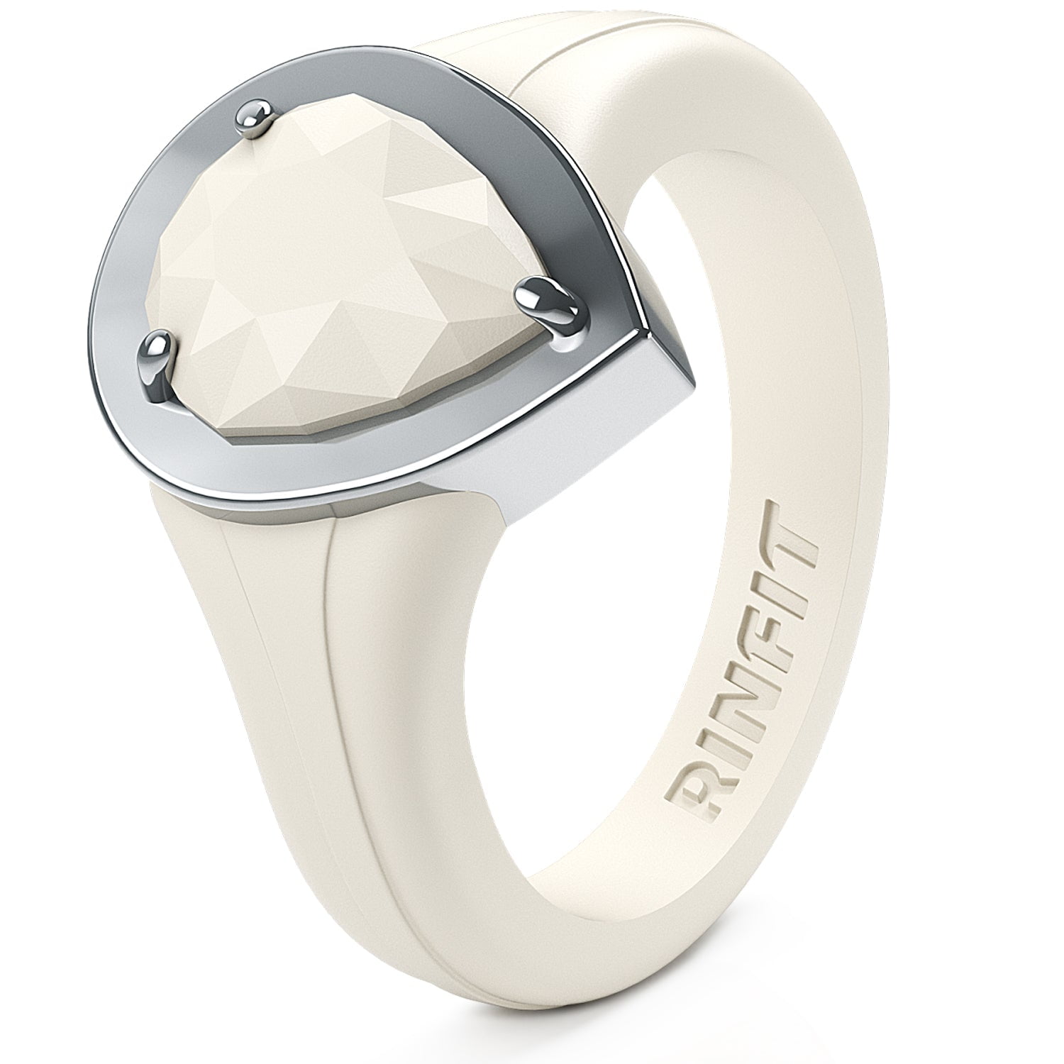 Silicone Wedding Rings for Women - Rubber Band Replacement - Metal ...