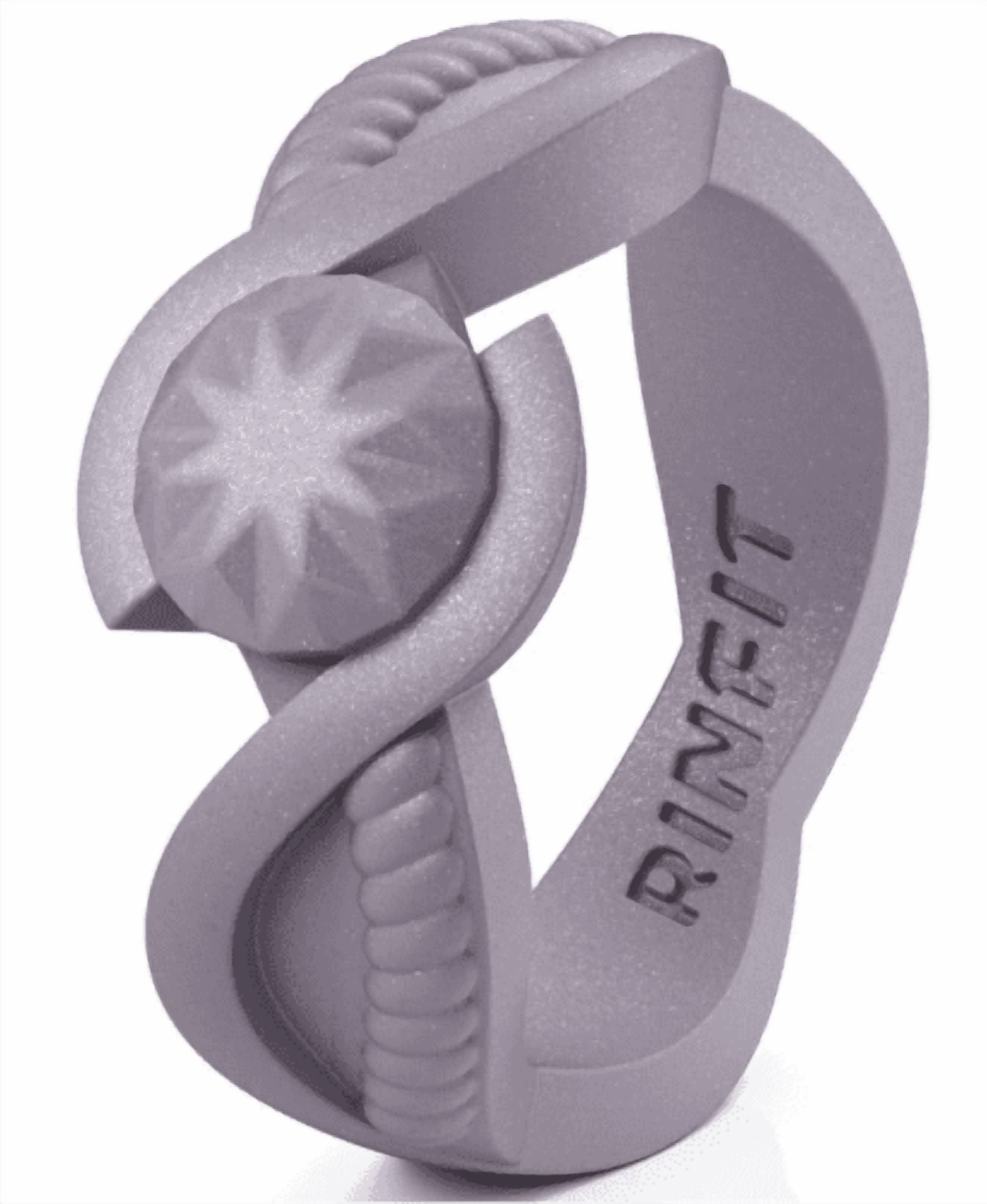 Silicone Wedding Rings for Women by Rinfit - Round Diamond - Rubber ...