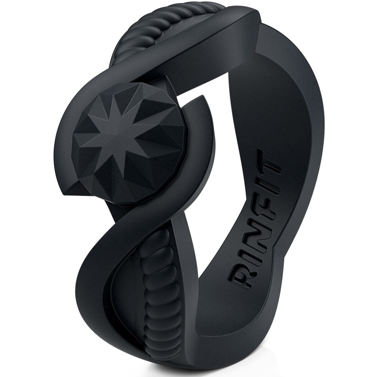 Silicone Wedding Rings for Women by Rinfit - Round Diamond - Rubber ...