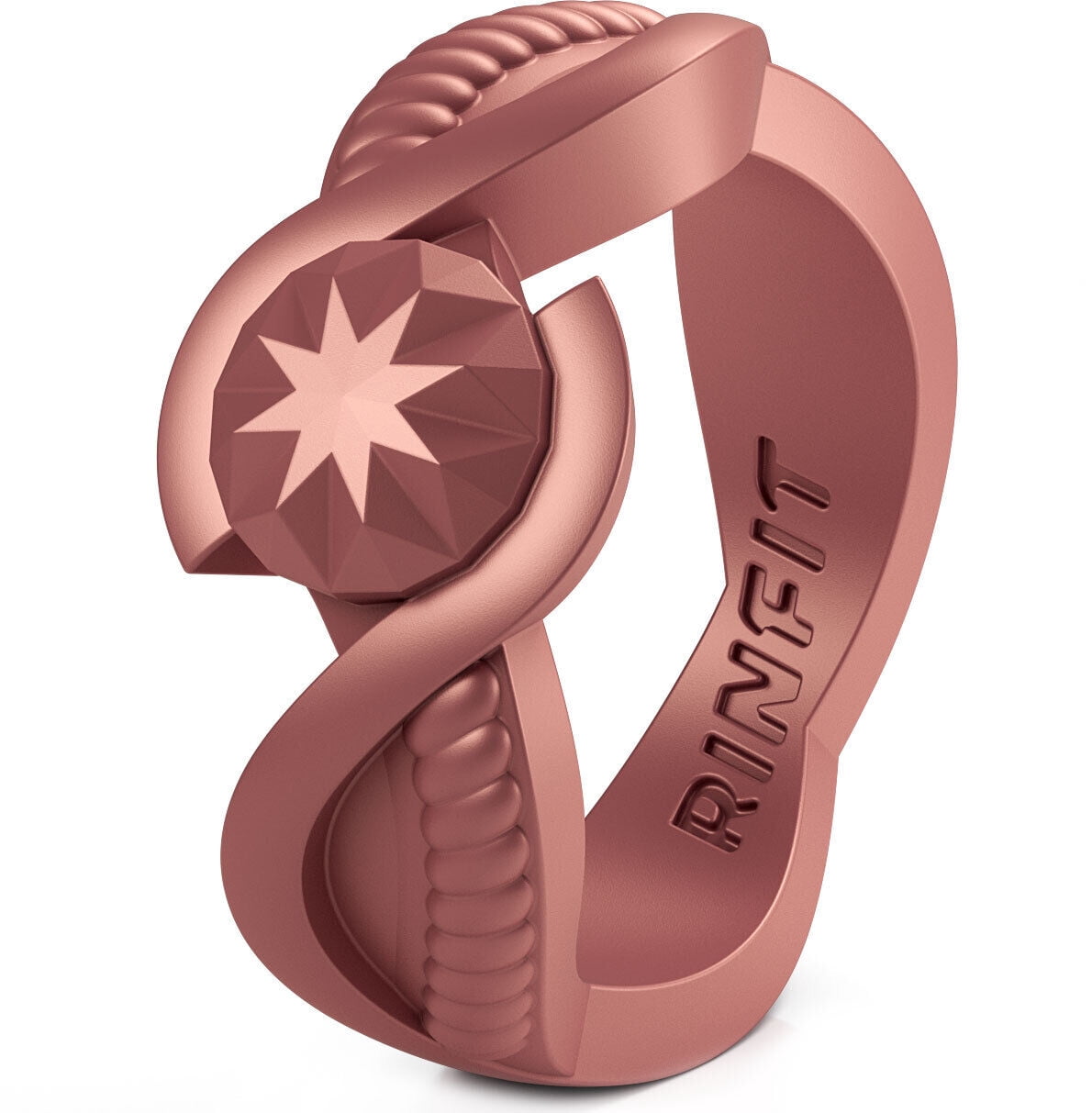 Silicone Wedding Rings for Women by Rinfit - Round Diamond - Rubber ...