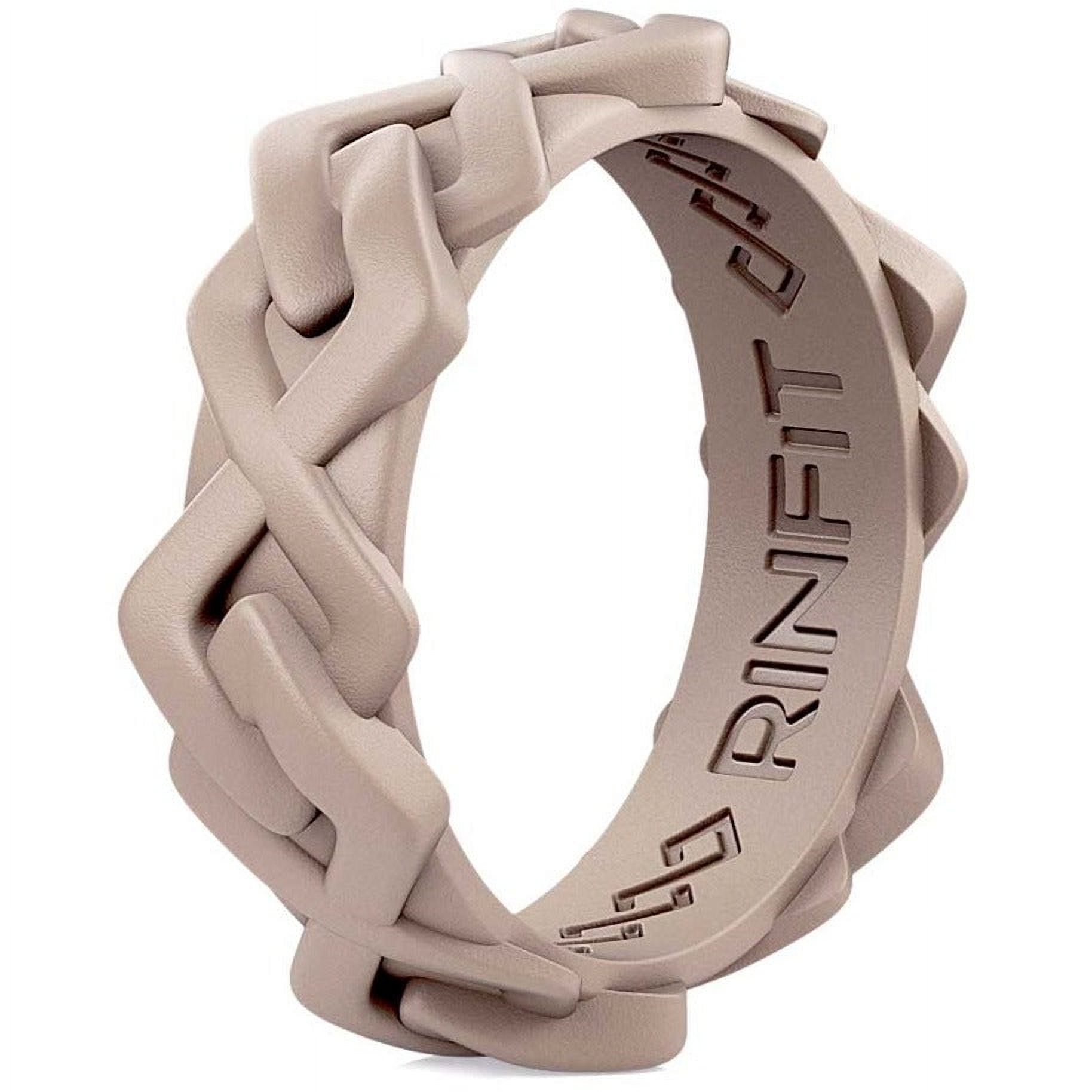 Deago Thin and Stackable Silicone Rings Wedding Bands For Women - 7 Pcs ...