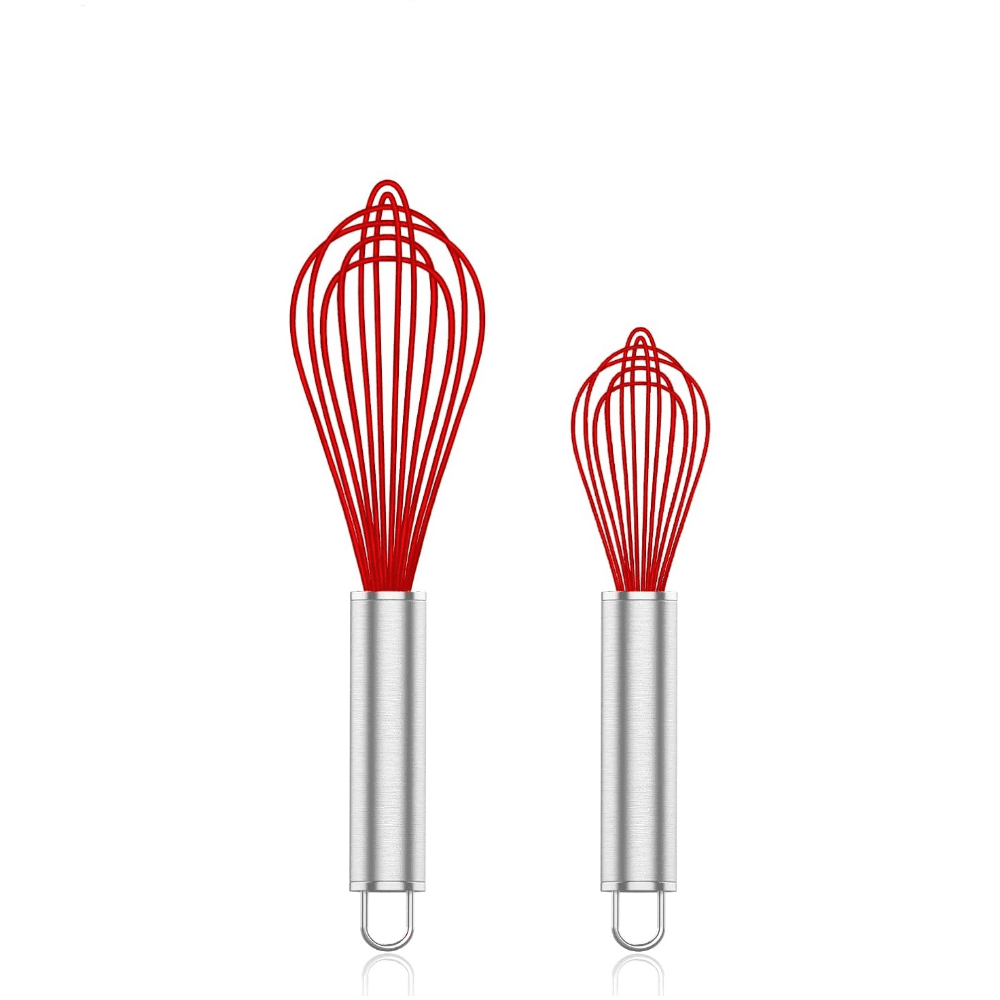 Silicone Whisk,1/2/3 pack Professional whisks for cooking non scratch ...
