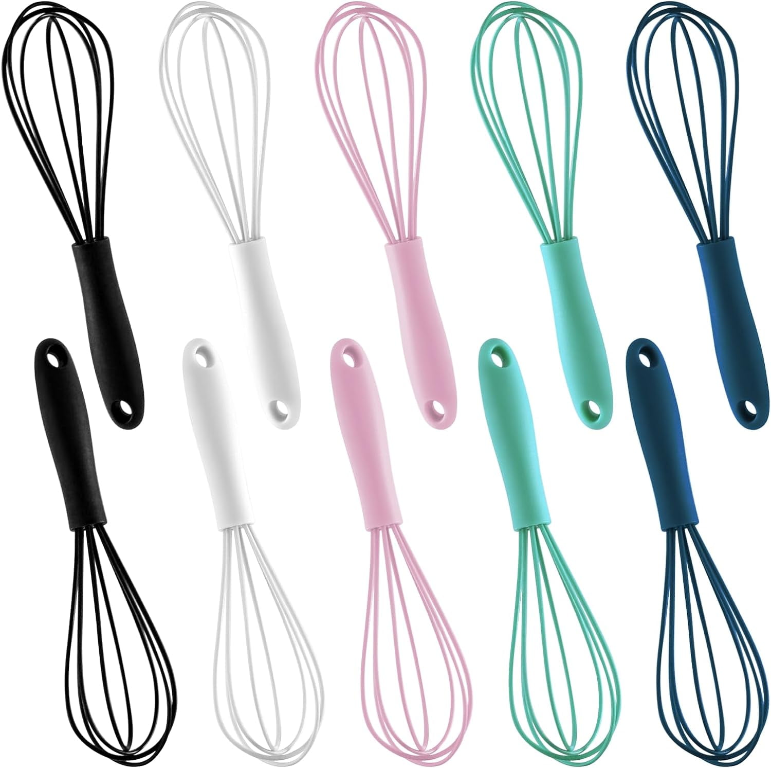 Silicone Whisk -5 Pcs Colorful Kitchen Mini Silicone Whisks,Whisk Set ...