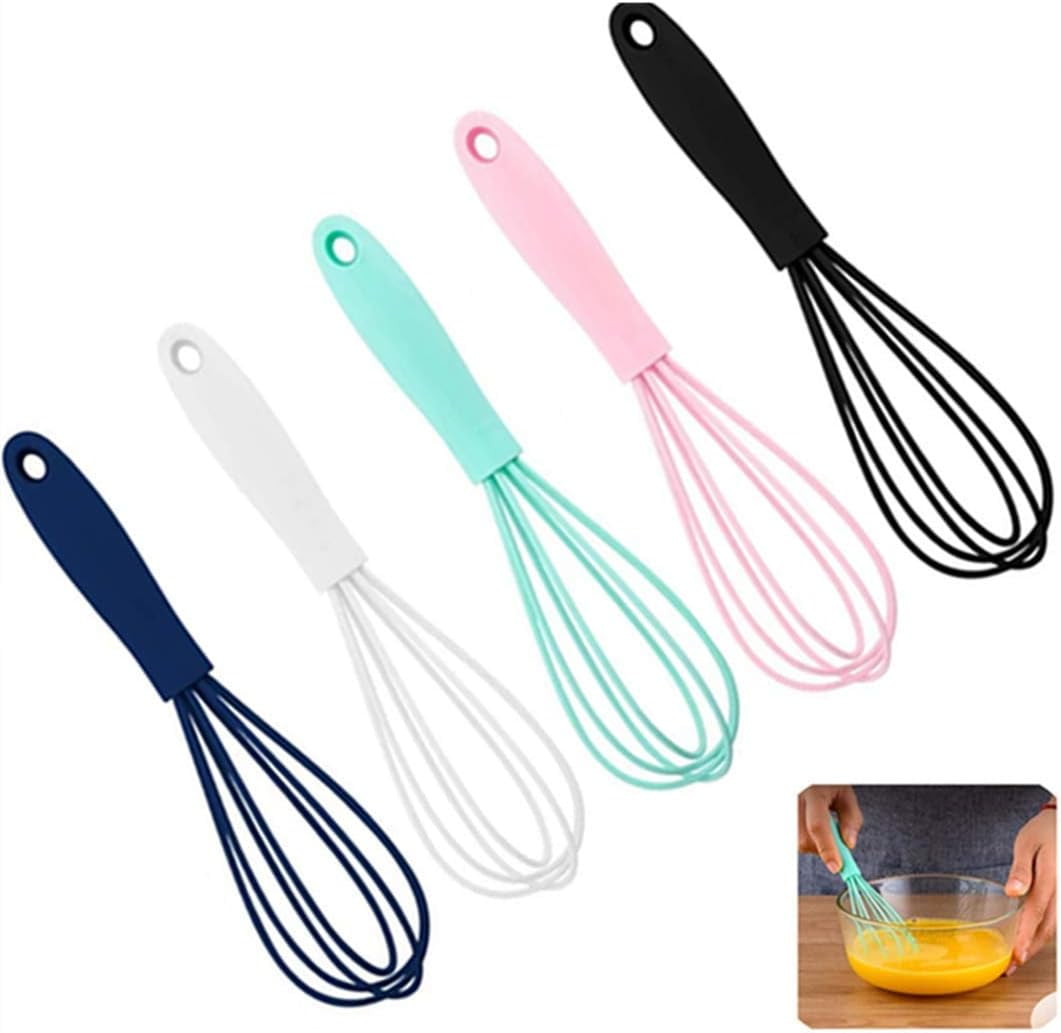 Silicone Whisk -5 Pcs Colorful Kitchen Mini Silicone Whisks,Whisk Set ...