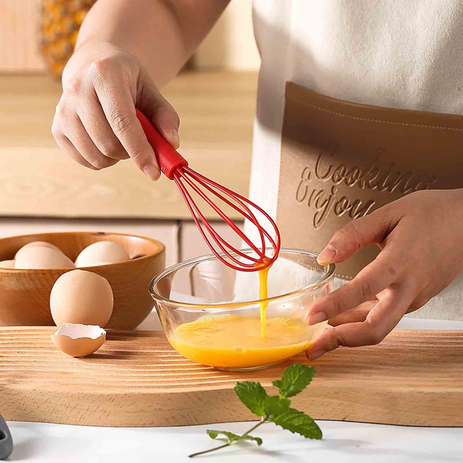Silicone Whisk, Mini Silicone Whisks, Mixing Blending Beating Stirring ...