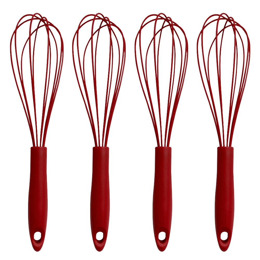 Silicone Whisk set, Non Scatch Coated Whisks for Cooking and Baking ...