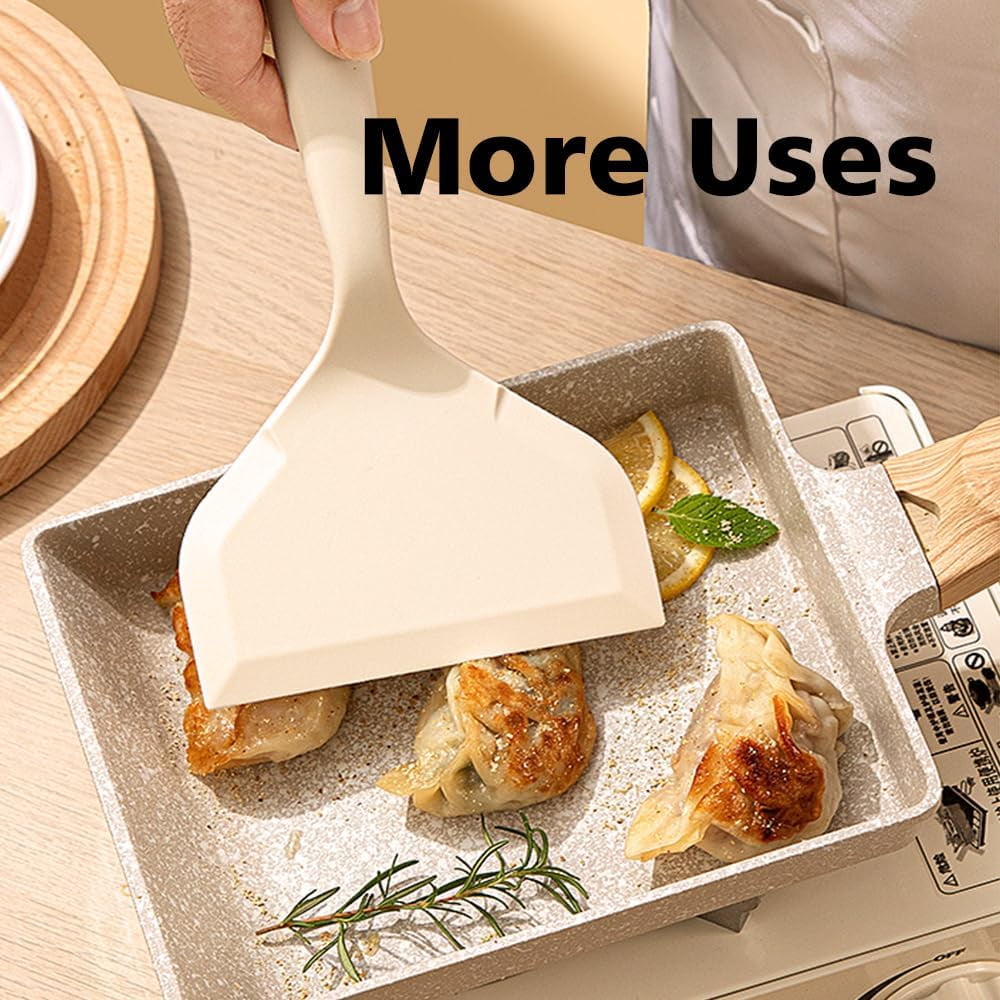 Silicone Wide Pancake Spatula Turner, Heat Resistant flipper Spatulas ...