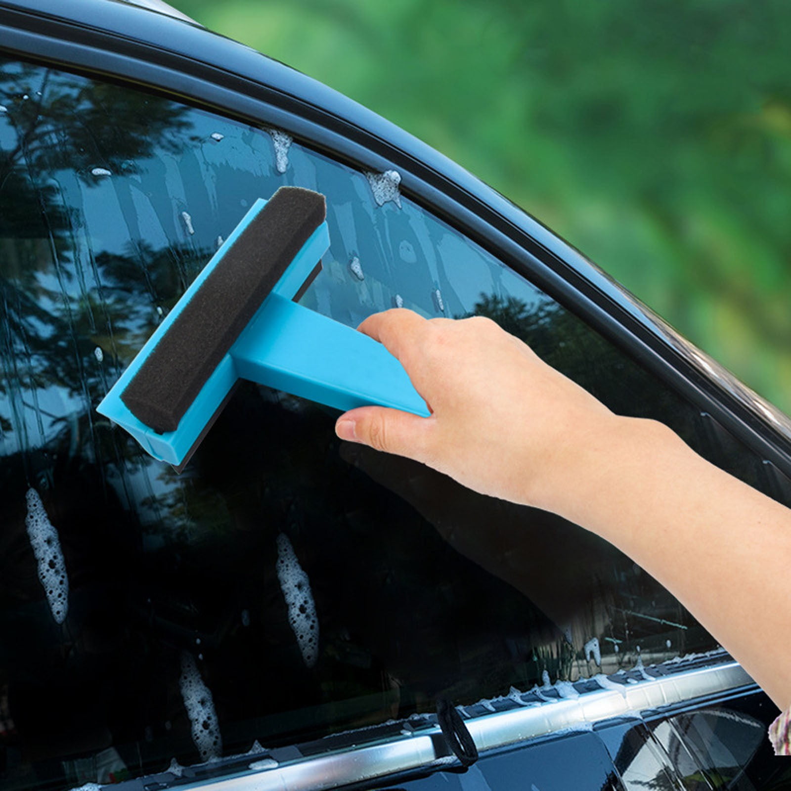 Silicone Windshield Wipers - Blue Car Wash & Glass Cleaning Tool | Soft ...