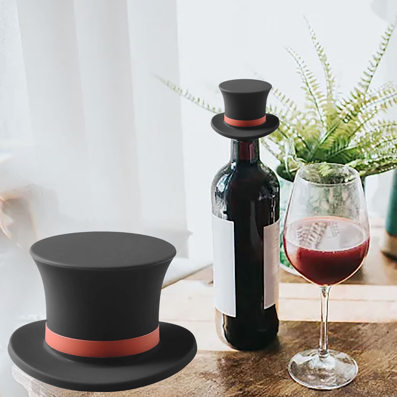 Silicone Wine Bottle Stopper - Double Seal Freshness Preserver, 3 ...