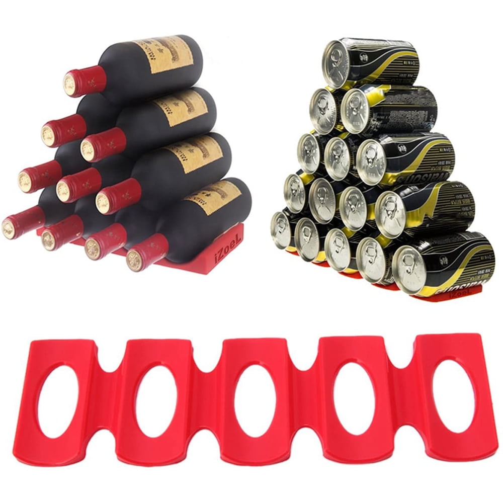 Silicone Wine Stacker Foldable Beer Can Rack Space Saver Wine Bottle ...
