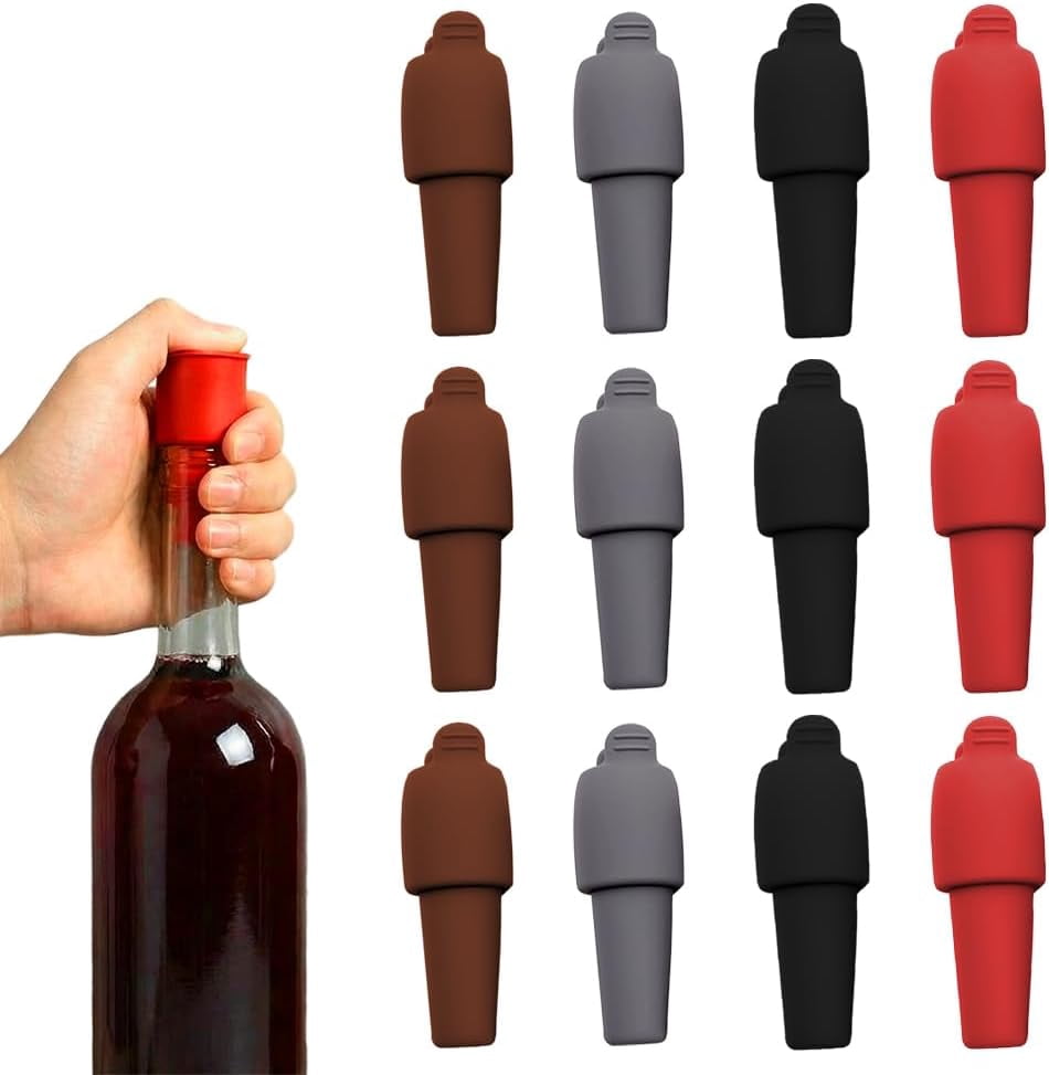 Silicone Wine Stopper, 2026 New Soft Airtight Sealer for Glass Bottle ...