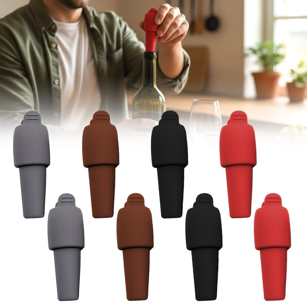 Silicone Wine Stopper for Wine Bottle, 2026 New Durable Silicone Soft ...
