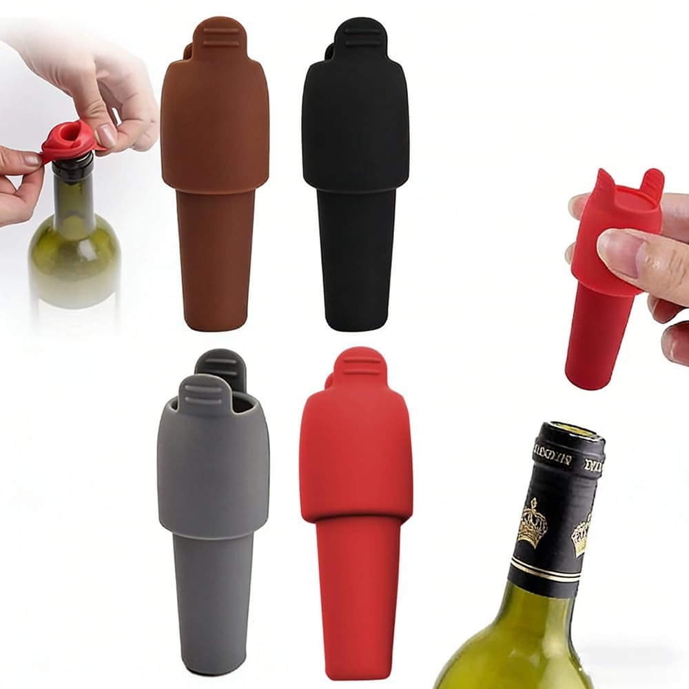 Silicone Wine Stopper for Wine Bottles, 2026 New Wine Stoppers for Wine ...