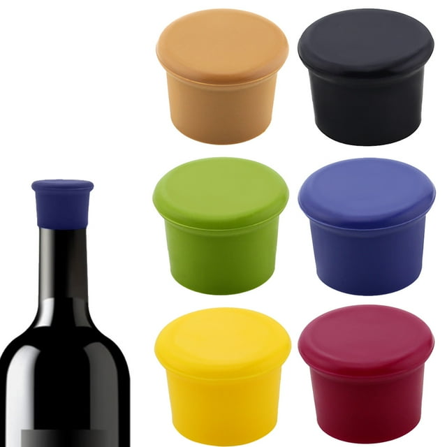 Silicone Wine Stoppers, Replace a cork ,Airtight seal on Wine Bottles ...