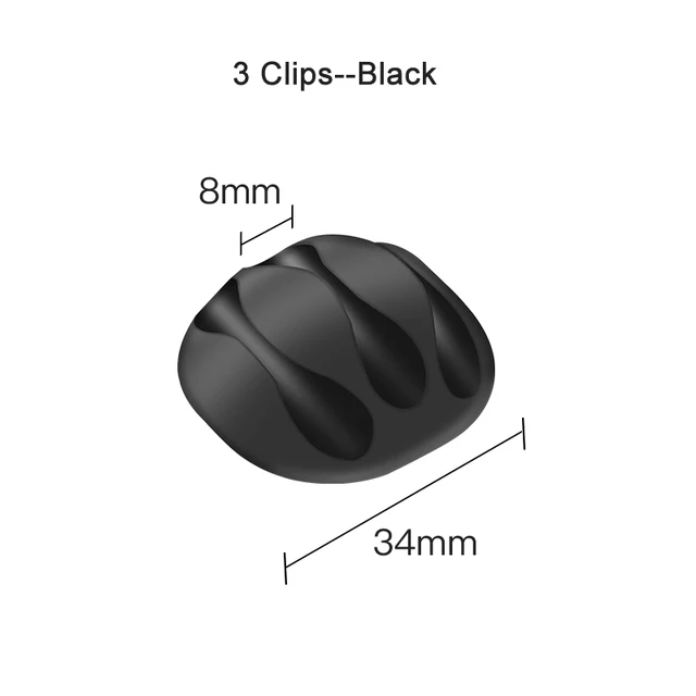 Silicone Wire Cable Organizer Cable Winder Flexible Cable Management ...