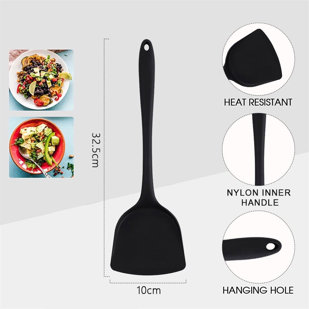 Silicone Wok Spatula, Nonstick Turner Spatula Heat Resistant Solid ...
