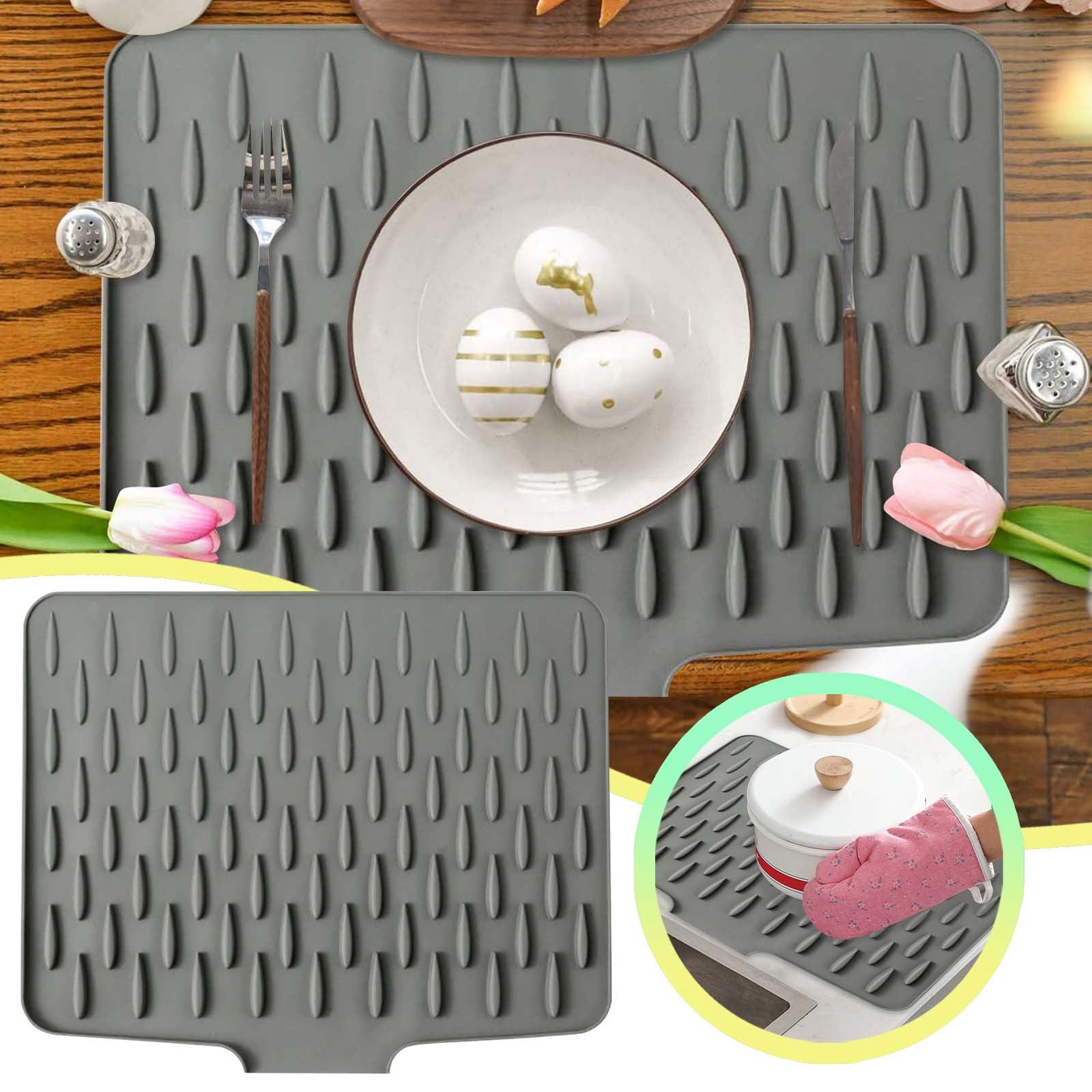 Silicone Worktop Saver And Brush, No-Spill&Heat-Resistant Mat With ...