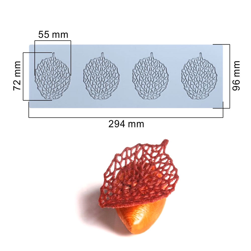 Silicone World Various Shapes Cake Lace Silicone Mold Leaves Geometric ...