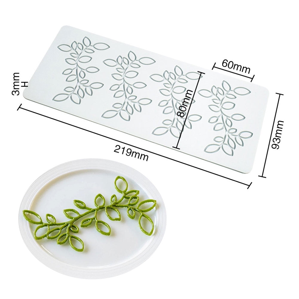 Silicone World Various Shapes Cake Lace Silicone Mold Leaves Geometric ...