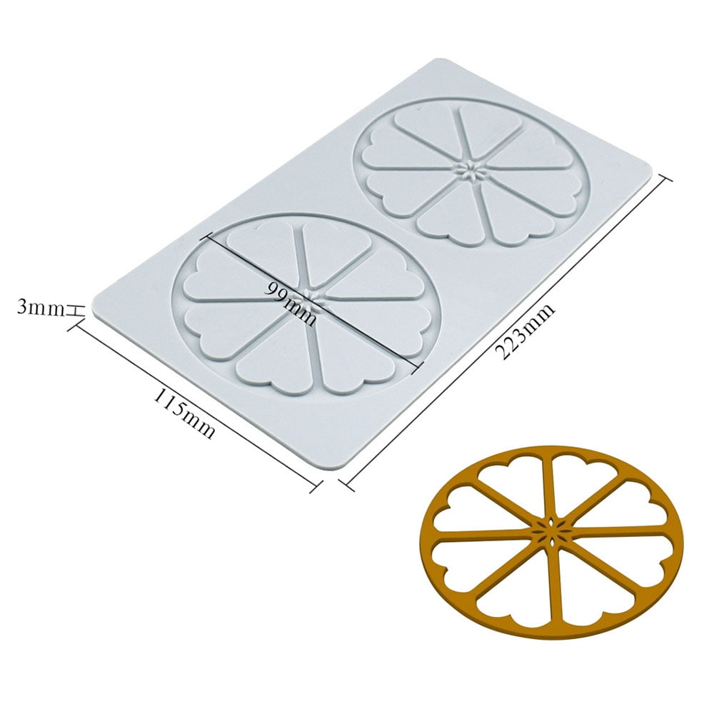 Silicone World Various Shapes Cake Lace Silicone Mold Leaves Geometric ...