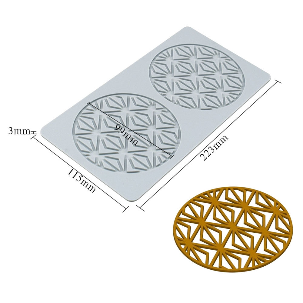 Silicone World Various Shapes Cake Lace Silicone Mold Leaves Geometric ...