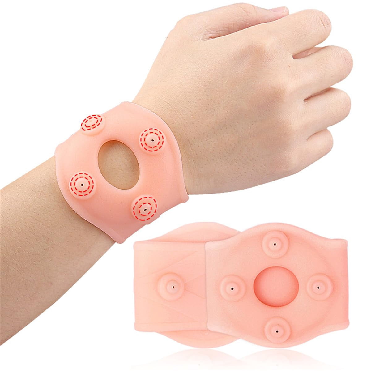 Silicone Wrist Compression Brace, 1 Pair Magnetic Wrist Support Sleeve ...
