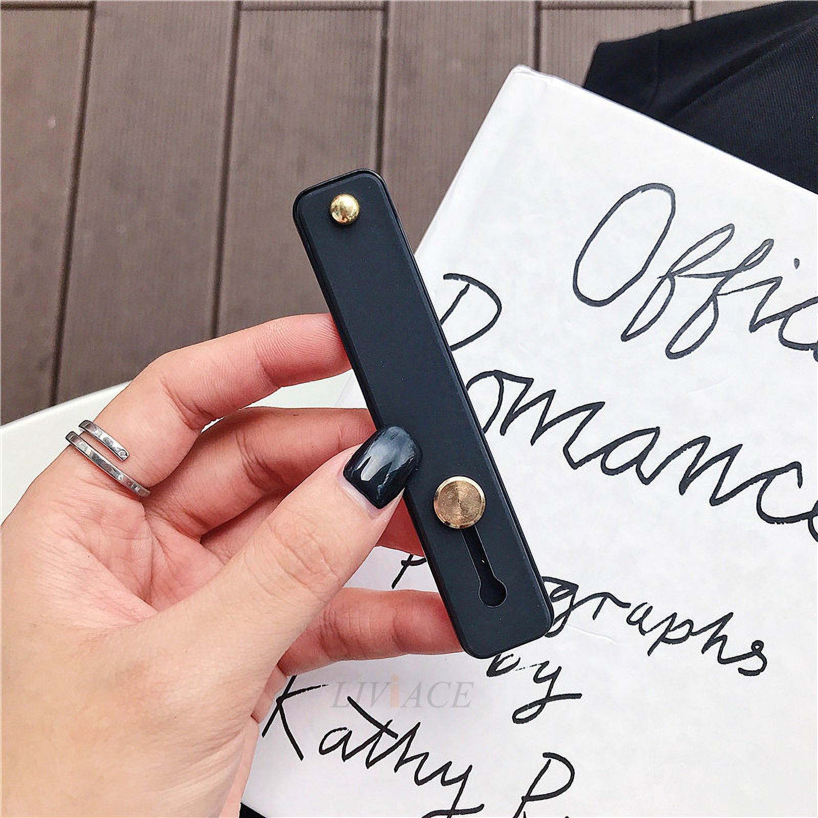 Silicone Wristband Finger Ring Grip Mobile Phone Holder Stand Push Pull ...