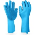 Silicone Dishwashing Gloves, Reusable, Non-Slip, Thick & Long for ...