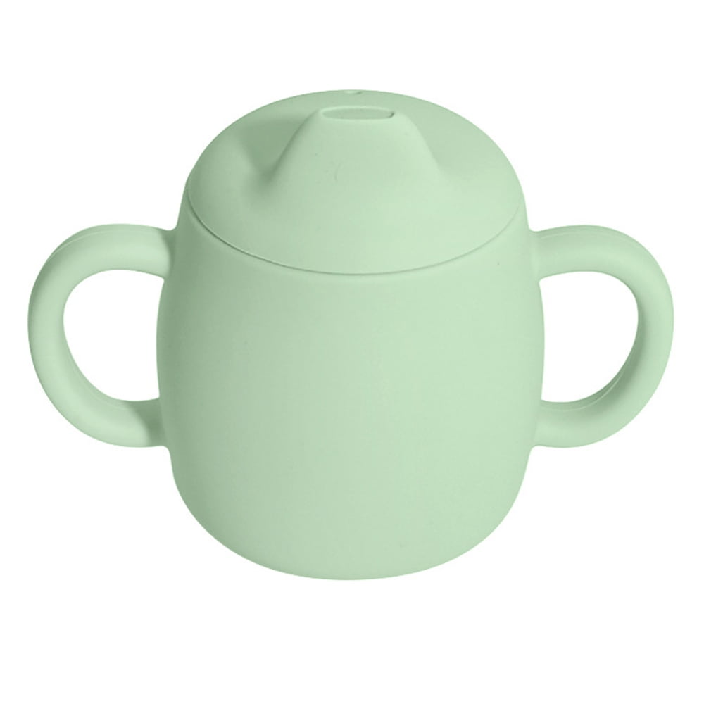 Silicone duckbill cup and training cup, soft mouth and easy grip handle ...