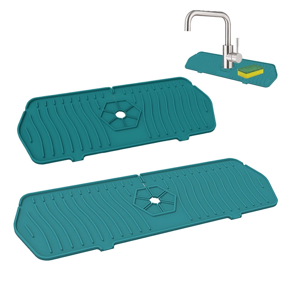 Silicone extension pad for faucet handle drip, faucet splash shield, kitchen sink splash shield ...