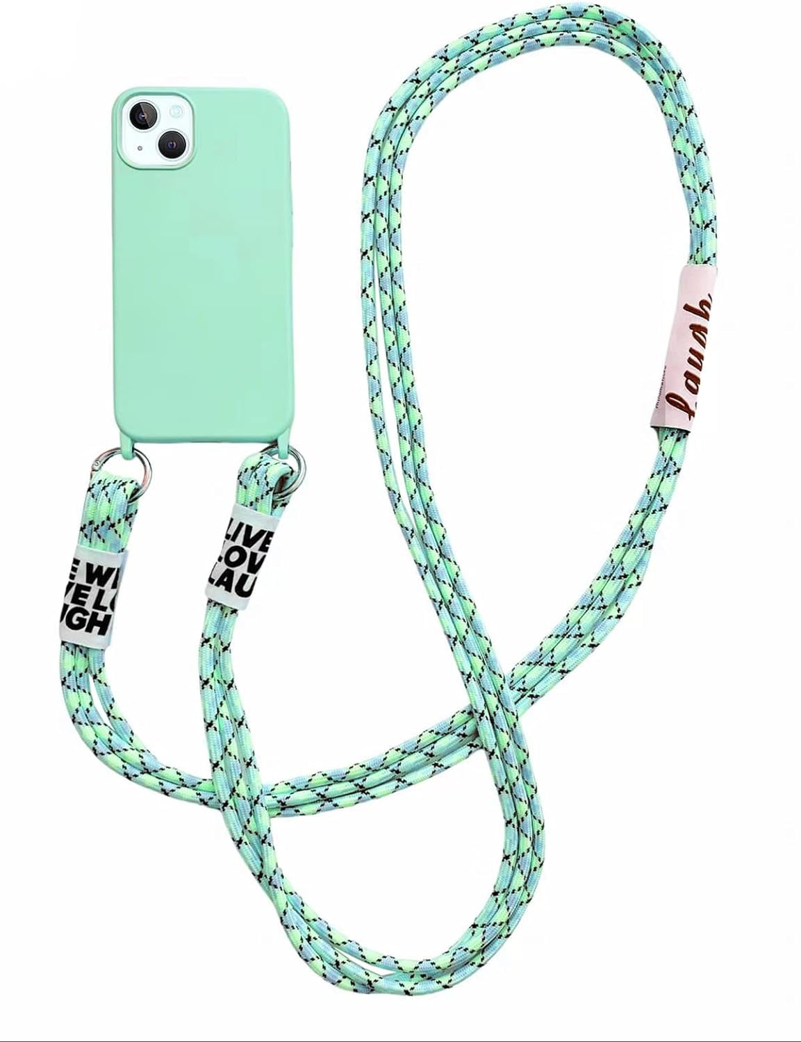 Silicone iPhone Case with Phone Lanyard, Long Crossbody Strap ...