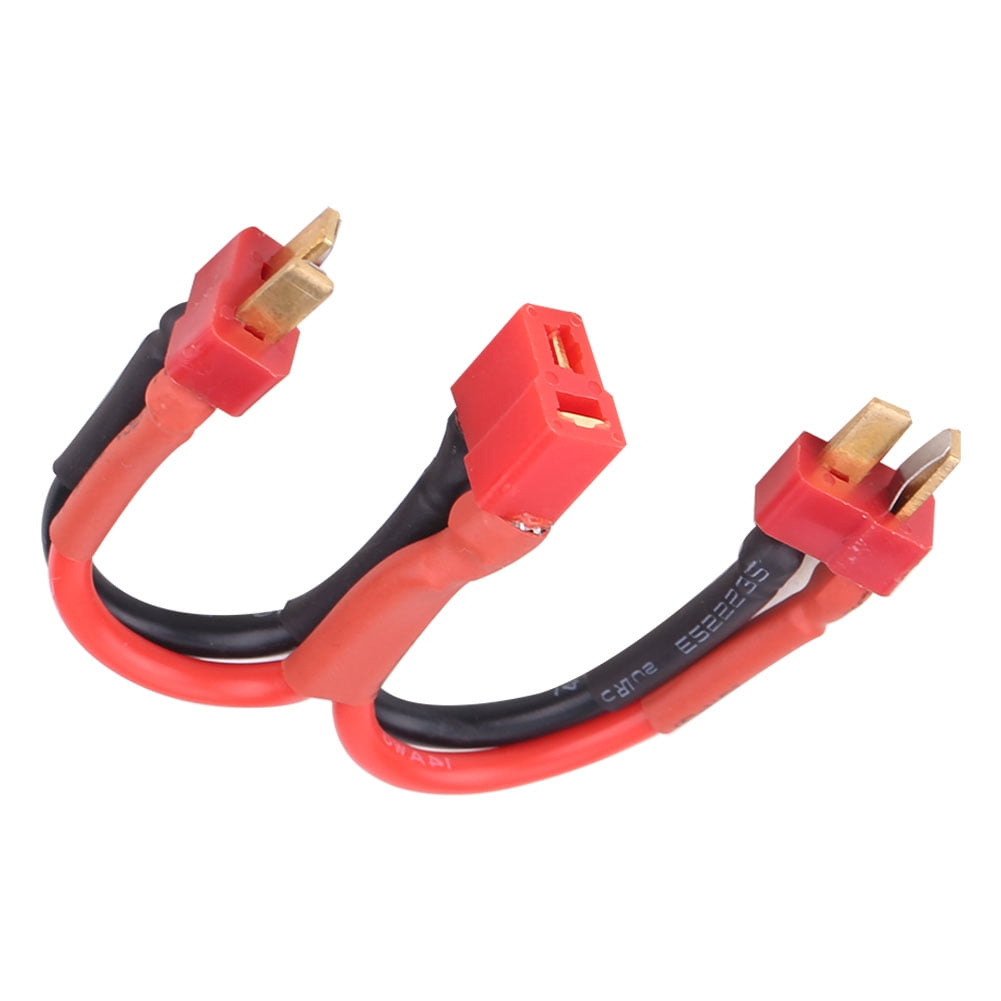 Silicone material T plug male to female cable, 14AWG Deans T plug 2 ...