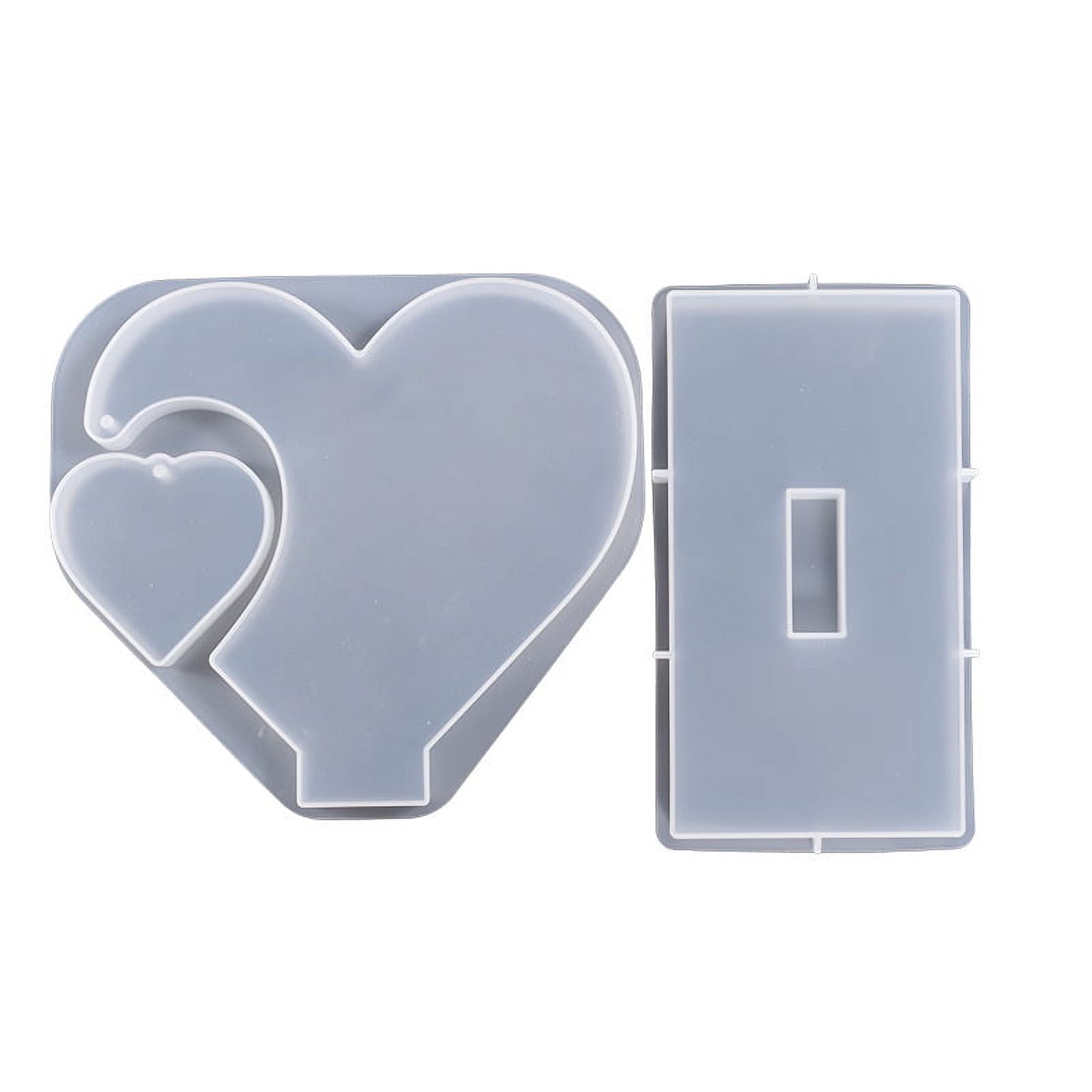 Silicone mold for epoxy resin 1 Set of Heart Silicone Molds Photo Frame ...