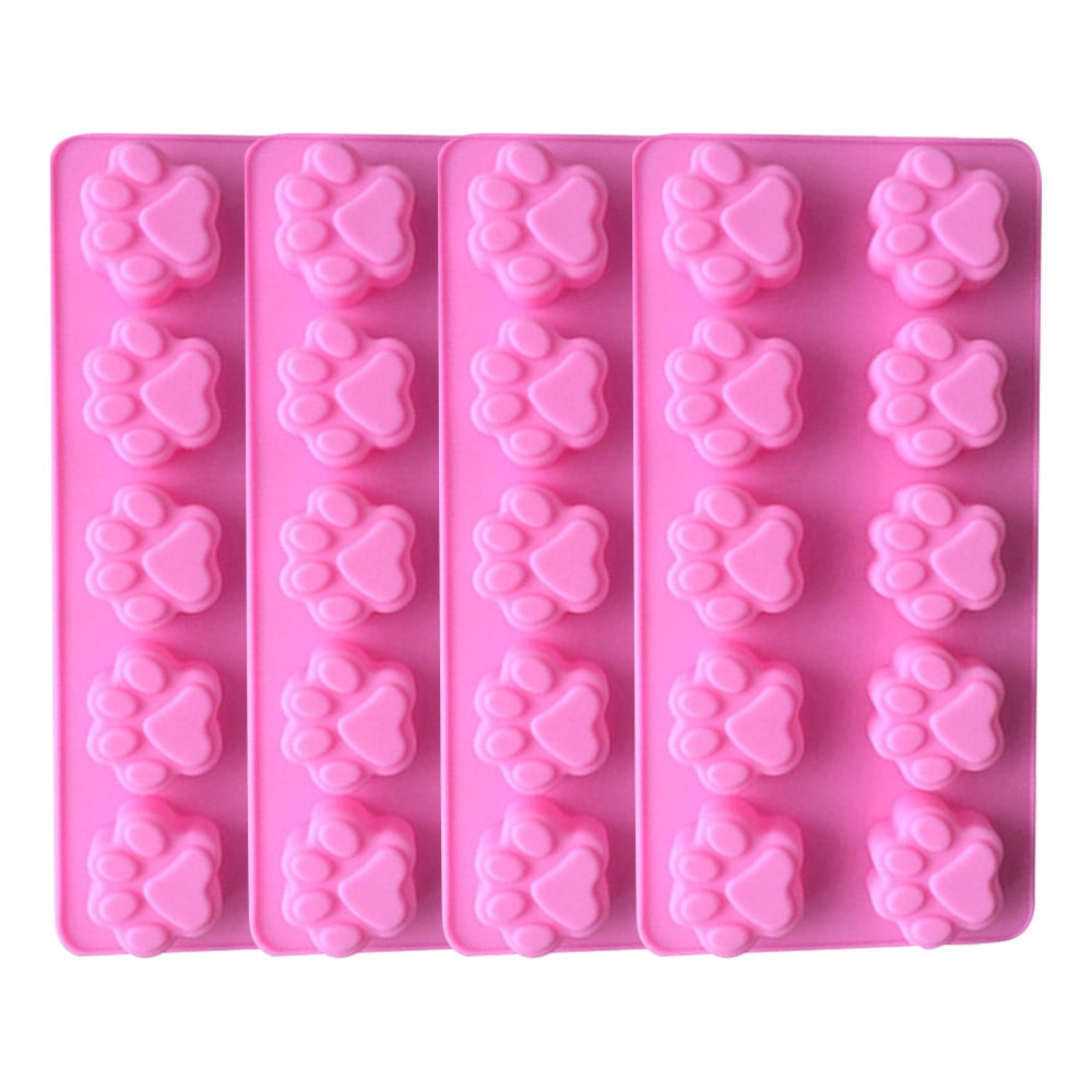 Silicone paw print mold, reusable dog and cat paw candy chocolate ...
