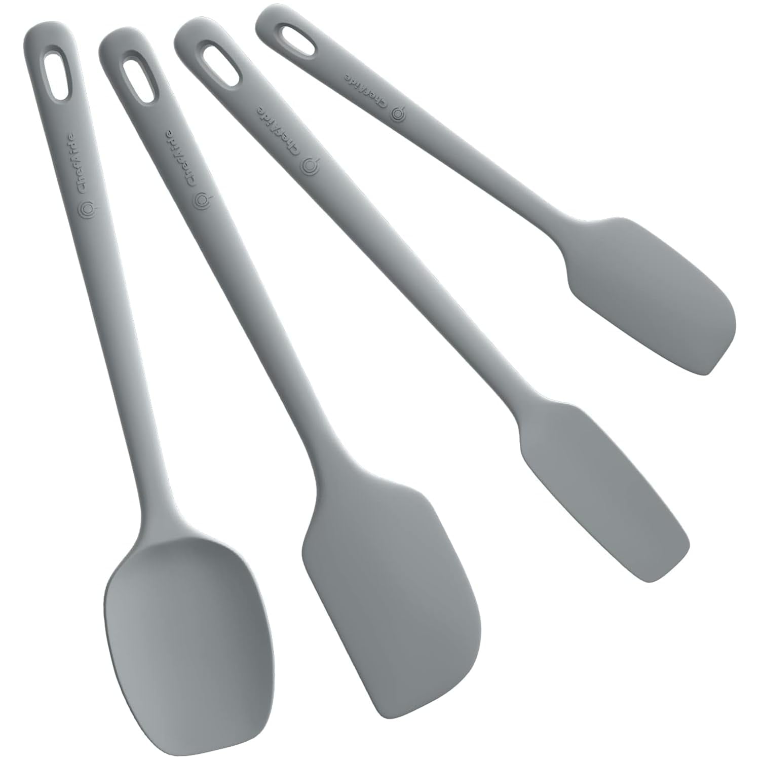 Silicone spatula set, 4 piece grade rubber cooking utensils, heat ...