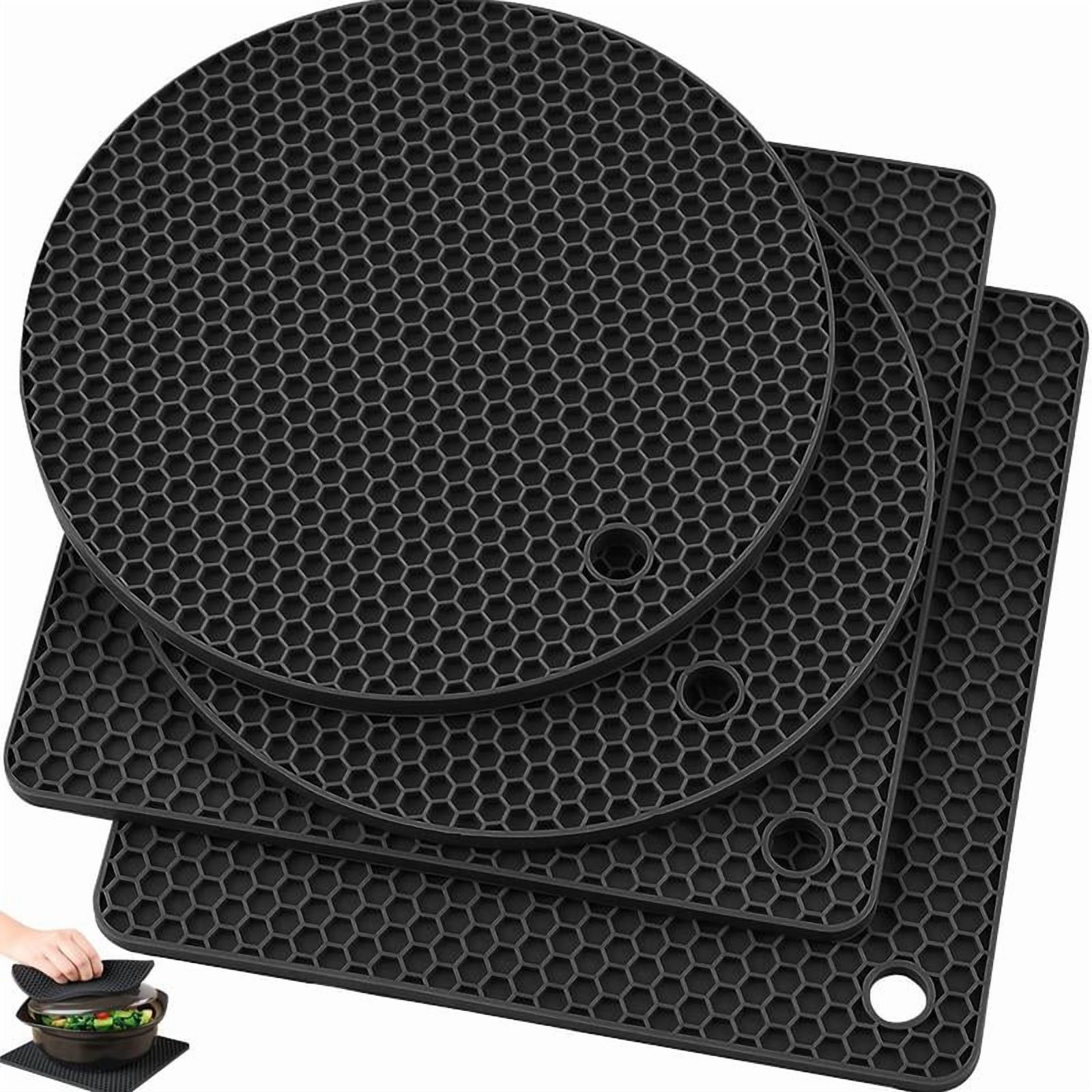 Silicone tray pad - 4 heat-resistant pot fixing pads, multi-functional ...